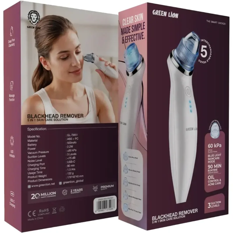 دستگاه ميكرودرم صورت گرین لاین Green Lion Blackhead Remover 5 in 1 Skin ...